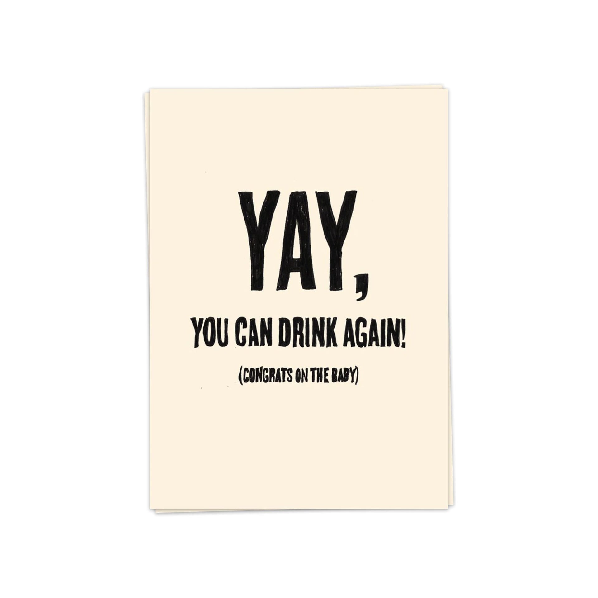 Card Yay, You Can Drink Again! - Map Blanche – IT'S A PRESENT!